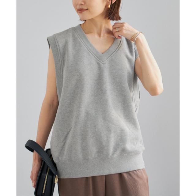イエナ（IENA）/LOOPWHEELER for LOWERCASE 別注 ライトツリウラケ Vネックベスト