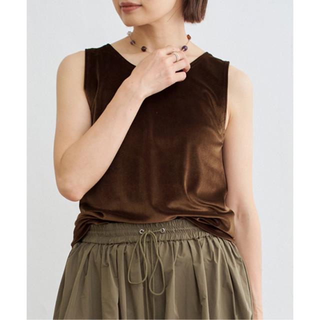 イエナ（IENA）/スノーベロア ノースリーブ