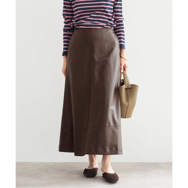 イエナ（IENA）/フェイクレザーフレアスカート