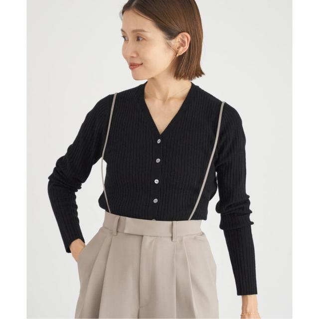 イエナ（IENA）/《追加》イタリア ヤーン RIB Vネックカーディガン