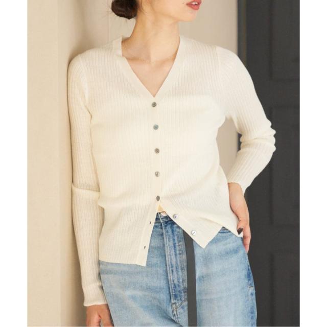 イエナ（IENA）/《追加》イタリア ヤーン RIB Vネックカーディガン