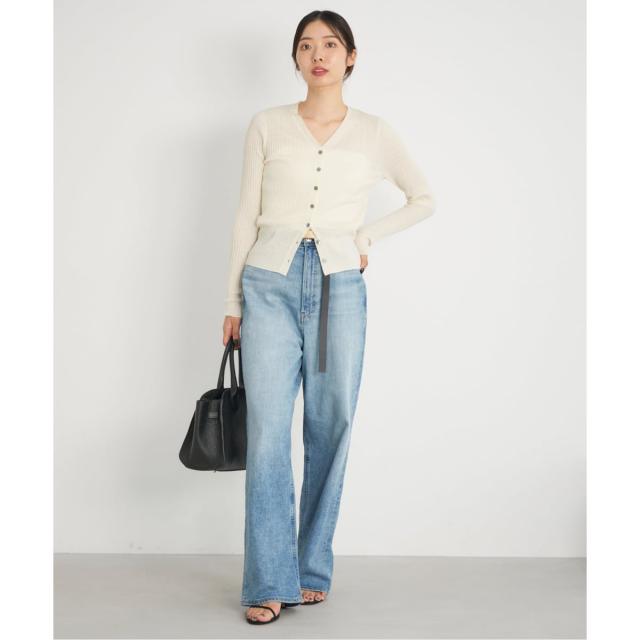 イエナ（IENA）/《追加》イタリア ヤーン RIB Vネックカーディガン