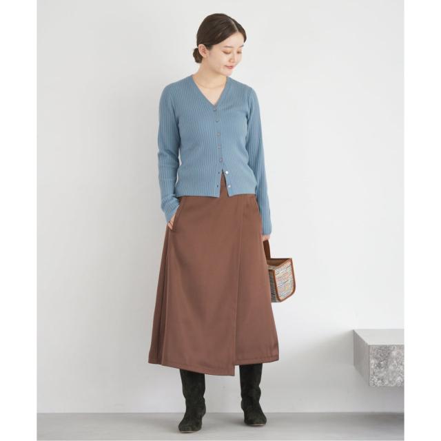 イエナ（IENA）/《追加》イタリア ヤーン RIB Vネックカーディガン