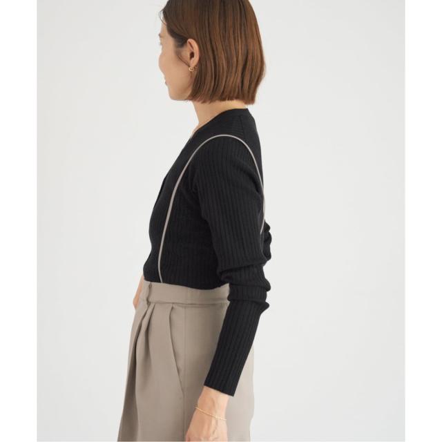 イエナ（IENA）/《追加》イタリア ヤーン RIB Vネックカーディガン