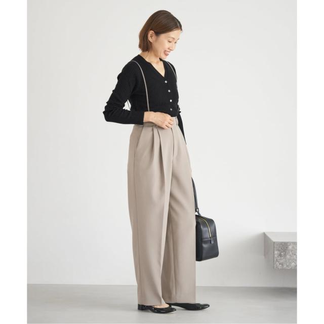 イエナ（IENA）/《追加》イタリア ヤーン RIB Vネックカーディガン