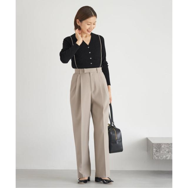 イエナ（IENA）/《追加》イタリア ヤーン RIB Vネックカーディガン