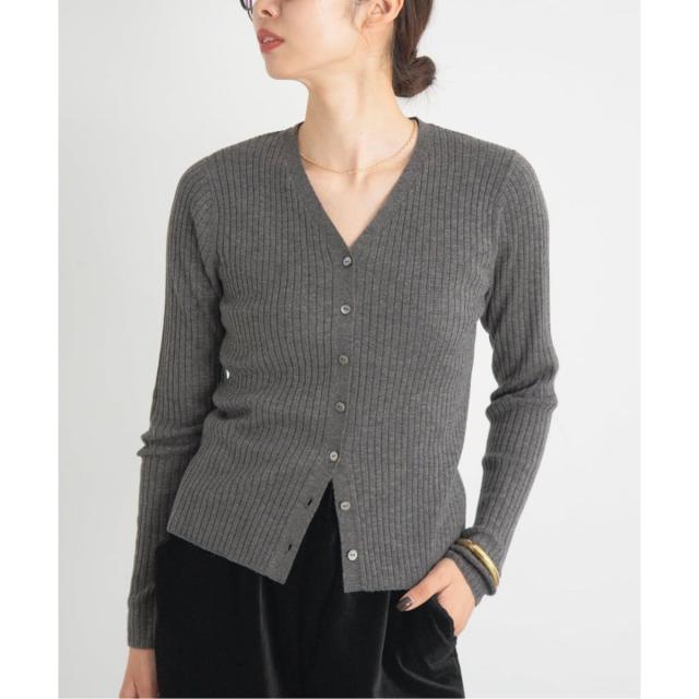 イエナ（IENA）/《追加》イタリア ヤーン RIB Vネックカーディガン