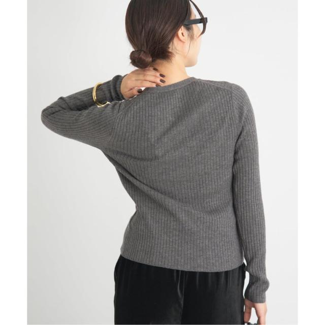 イエナ（IENA）/《追加》イタリア ヤーン RIB Vネックカーディガン