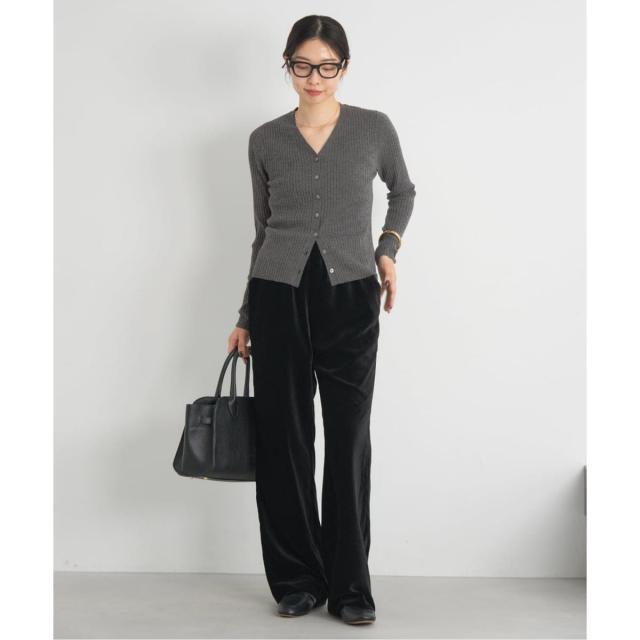 イエナ（IENA）/《追加》イタリア ヤーン RIB Vネックカーディガン