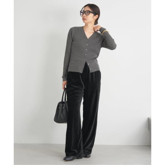 イエナ（IENA）/《追加》イタリア ヤーン RIB Vネックカーディガン