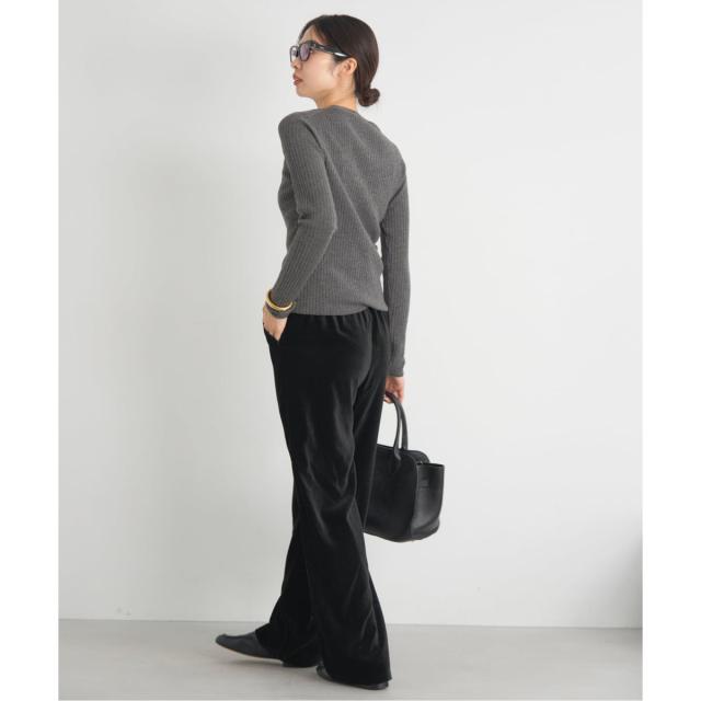 イエナ（IENA）/《追加》イタリア ヤーン RIB Vネックカーディガン