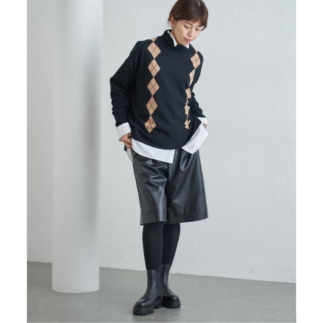 イエナ（IENA）/《予約》ライトウールアーガイルニット