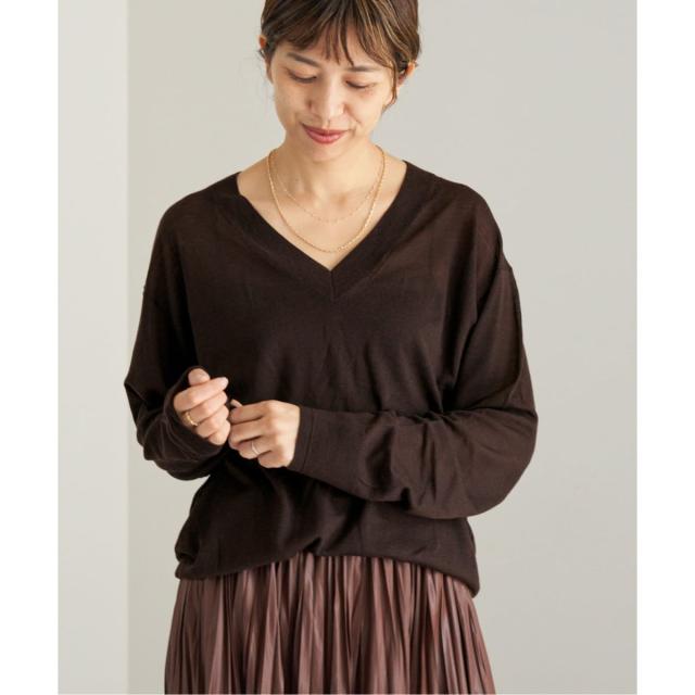 イエナ（IENA）/Maison IENA Vプルオーバー