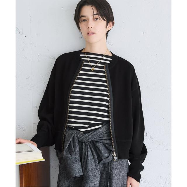 イエナ（IENA）/《追加2》BLACK ジップアップスウェット
