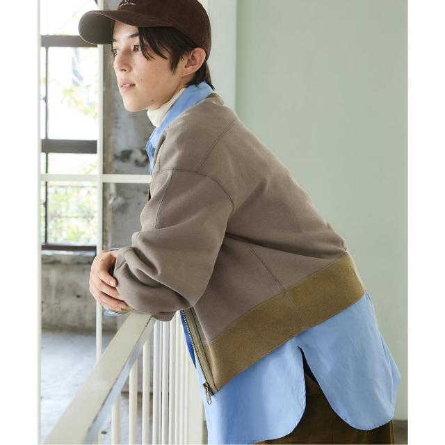 イエナ（IENA）/《追加2》BLACK ジップアップスウェット