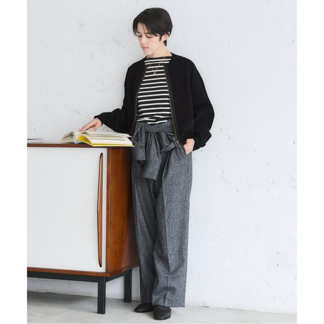 イエナ（IENA）/《追加2》BLACK ジップアップスウェット