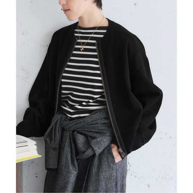 イエナ（IENA）/《追加2》BLACK ジップアップスウェット