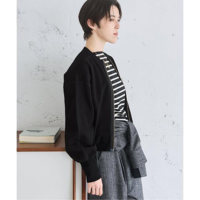 イエナ（IENA）/《追加2》BLACK ジップアップスウェット
