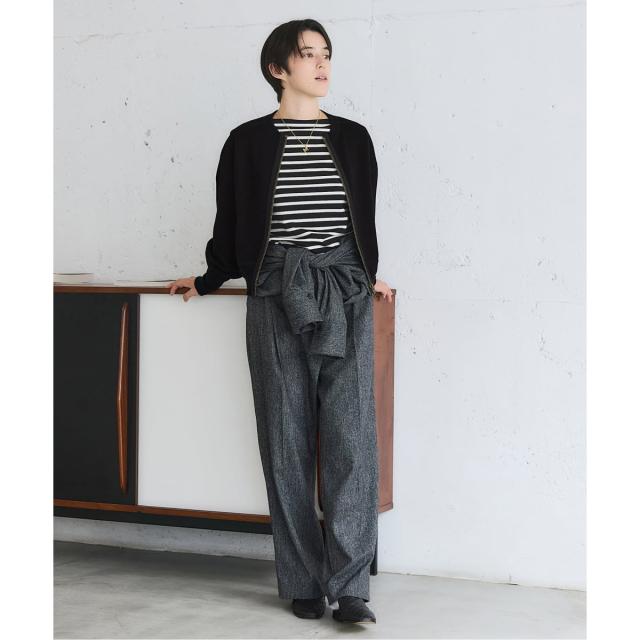 イエナ（IENA）/《追加2》BLACK ジップアップスウェット