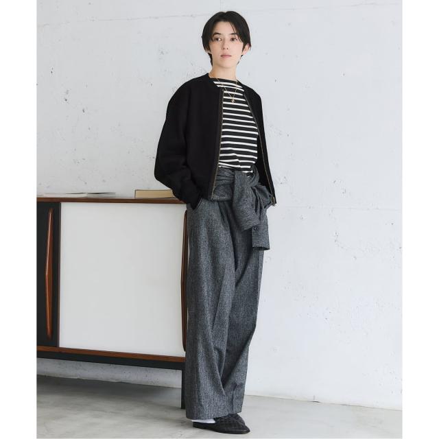 イエナ（IENA）/《追加2》BLACK ジップアップスウェット