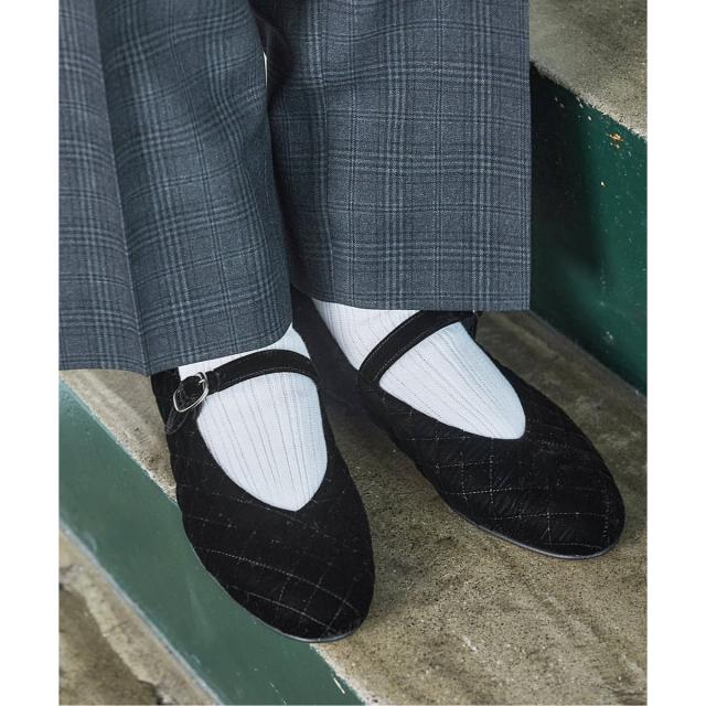 イエナ（IENA）/BLACK キルティングメリージェーン