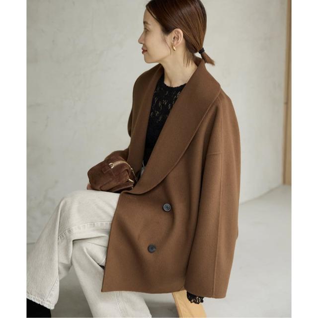 イエナ（IENA）/《追加》Super160 ショールカラーハーフコート