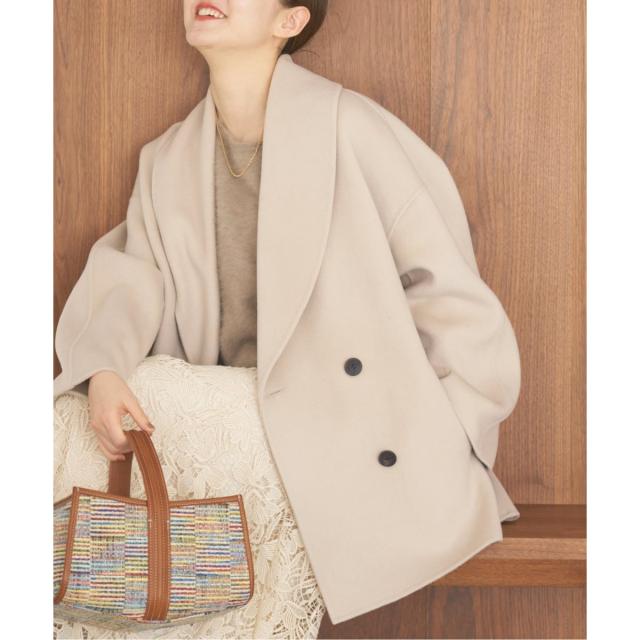 イエナ（IENA）/《追加》Super160 ショールカラーハーフコート