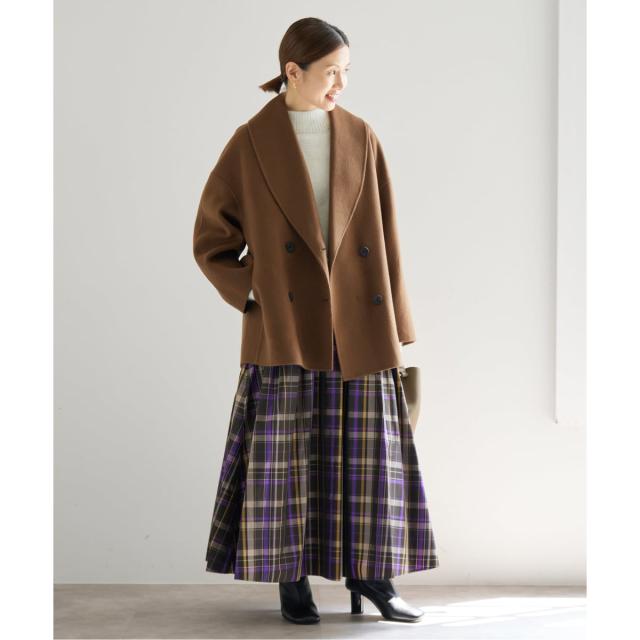 イエナ（IENA）/《追加》Super160 ショールカラーハーフコート