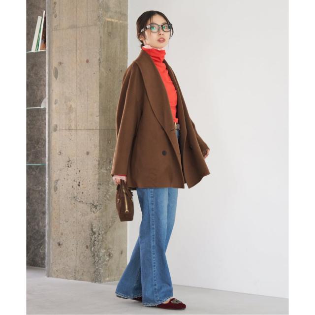 イエナ（IENA）/《追加》Super160 ショールカラーハーフコート