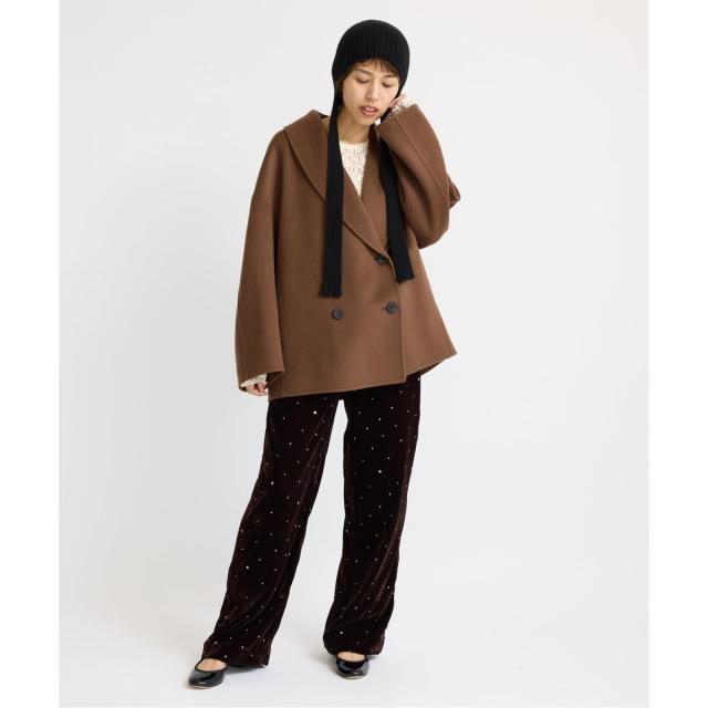 イエナ（IENA）/《追加》Super160 ショールカラーハーフコート