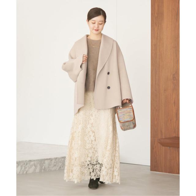 イエナ（IENA）/《追加》Super160 ショールカラーハーフコート