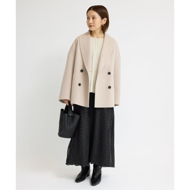 イエナ（IENA）/《追加》Super160 ショールカラーハーフコート