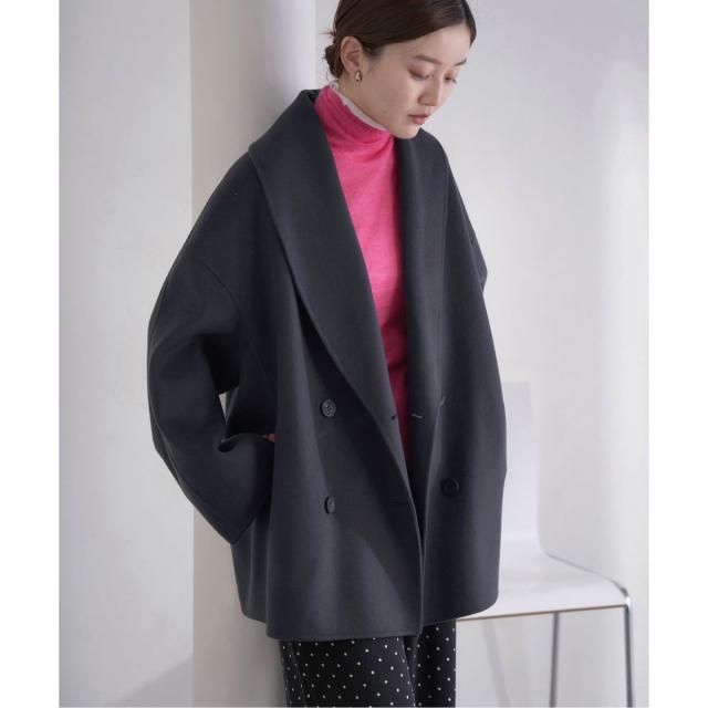 イエナ（IENA）/《追加》Super160 ショールカラーハーフコート
