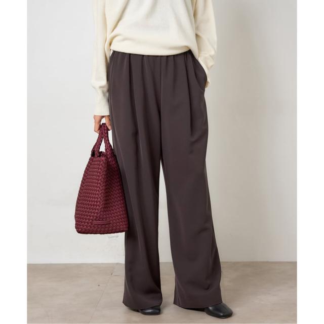 イエナ（IENA）/ウォッシャブル アセテートツイルタックパンツ