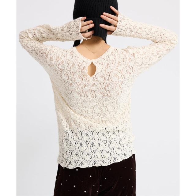 イエナ（IENA）/《追加》Flowerストレッチレースプルオーバー