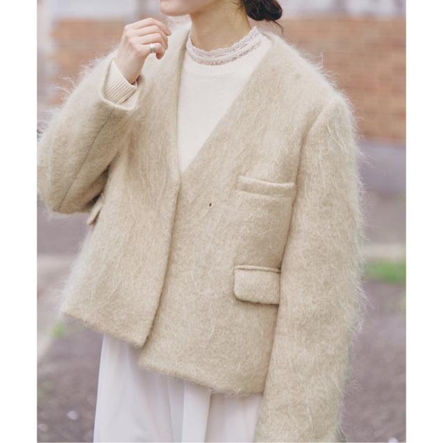 イエナ（IENA）/モヘヤMIXシャギー ショートコート