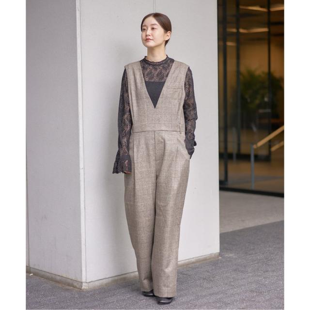 イエナ（IENA）/ソフトチェック サロペット