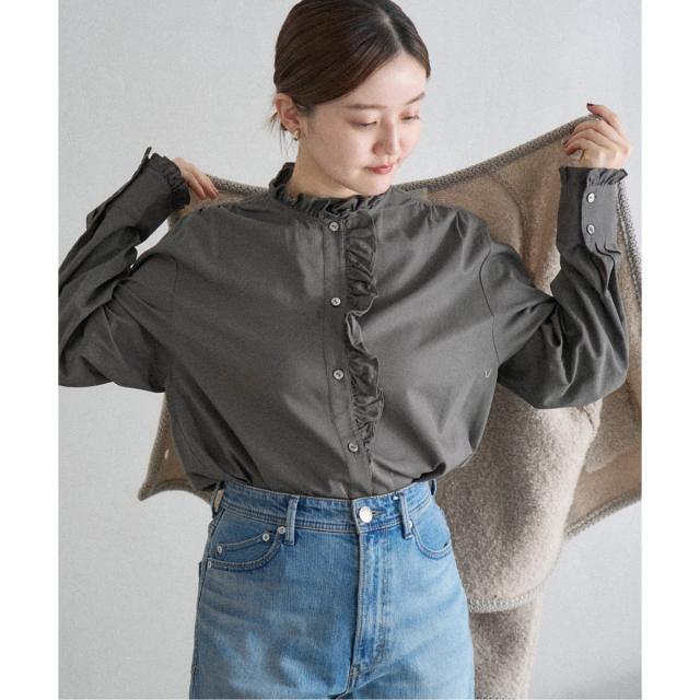イエナ（IENA）/コットンラッフルフリルブラウス