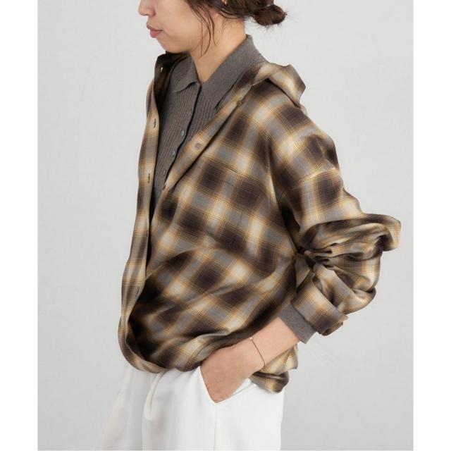 イエナ（IENA）/チェックカシュクールシャツ