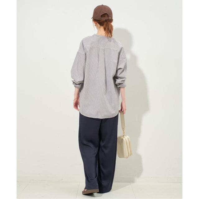 スローブ イエナ（SLOBE IENA）/《追加》 NAVY/ロイヤルネイビー SLOBE別注 バンドカラーシャツ