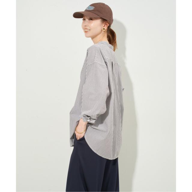 スローブ イエナ（SLOBE IENA）/《追加》 NAVY/ロイヤルネイビー SLOBE別注 バンドカラーシャツ