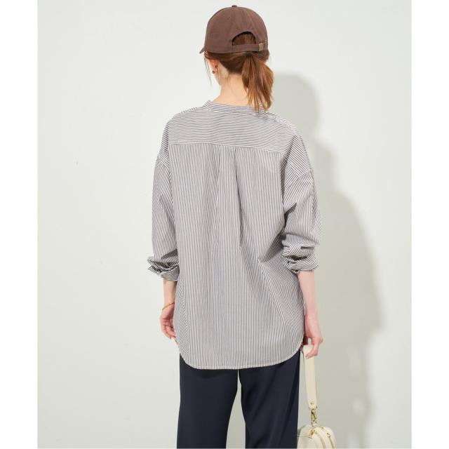 スローブ イエナ（SLOBE IENA）/《追加》 NAVY/ロイヤルネイビー SLOBE別注 バンドカラーシャツ