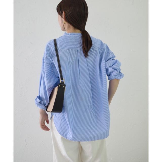 スローブ イエナ（SLOBE IENA）/《追加》 NAVY/ロイヤルネイビー SLOBE別注 バンドカラーシャツ