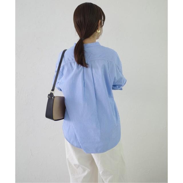 スローブ イエナ（SLOBE IENA）/《追加》 NAVY/ロイヤルネイビー SLOBE別注 バンドカラーシャツ