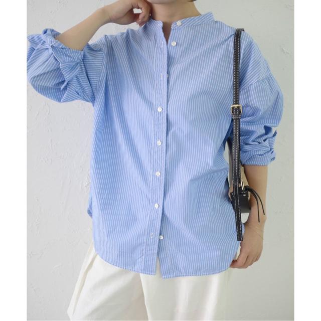 スローブ イエナ（SLOBE IENA）/《追加》 NAVY/ロイヤルネイビー SLOBE別注 バンドカラーシャツ