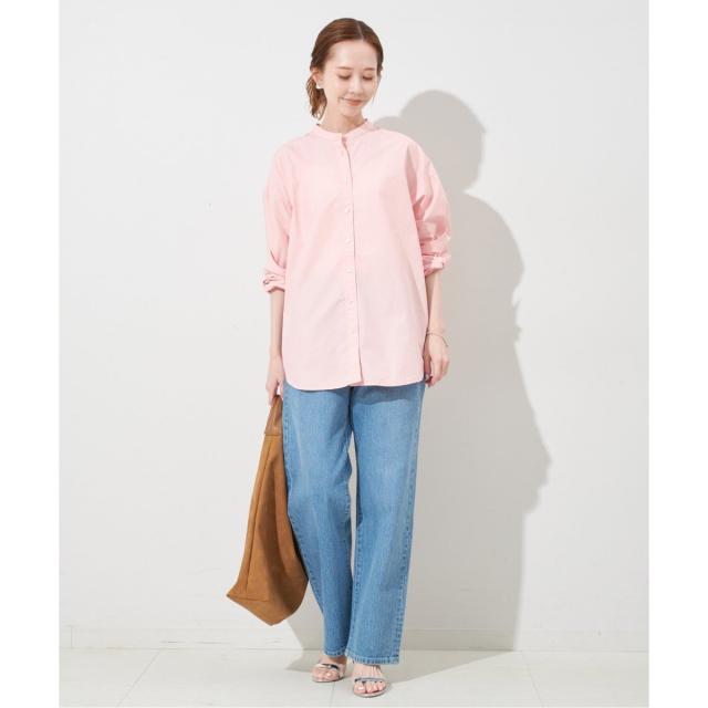 スローブ イエナ（SLOBE IENA）/《追加》 NAVY/ロイヤルネイビー SLOBE別注 バンドカラーシャツ