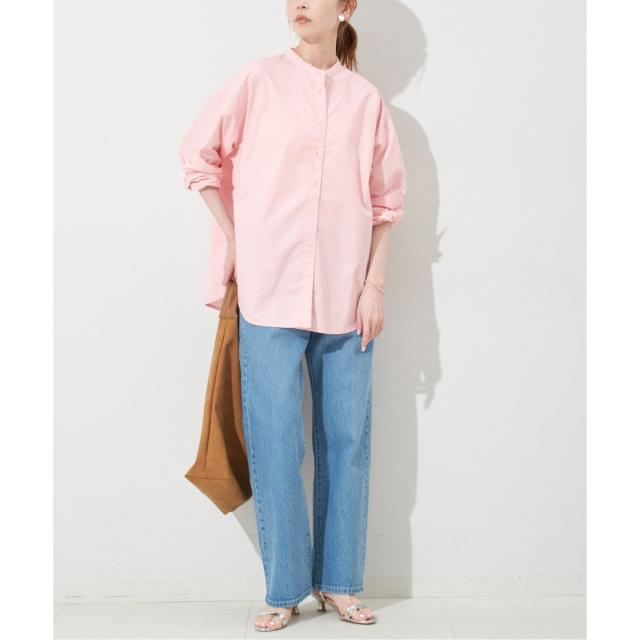 スローブ イエナ（SLOBE IENA）/《追加》 NAVY/ロイヤルネイビー SLOBE別注 バンドカラーシャツ