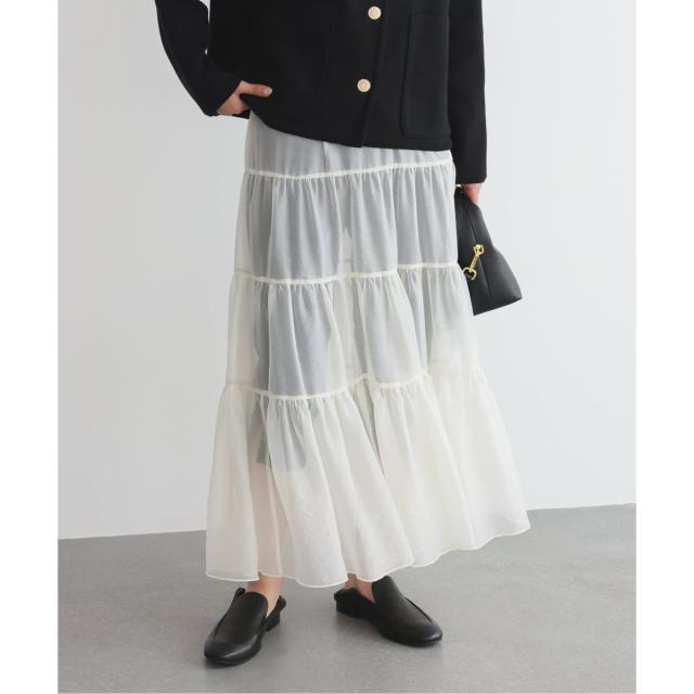 スローブ イエナ（SLOBE IENA）/シアーオーガンジーティアードスカート