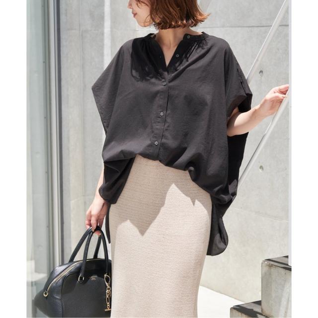 スローブ イエナ（SLOBE IENA）/《WEB・一部店舗限定/追加》レーヨンボイルバンドカラーブラウス