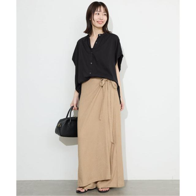 スローブ イエナ（SLOBE IENA）/《WEB・一部店舗限定/追加》レーヨンボイルバンドカラーブラウス